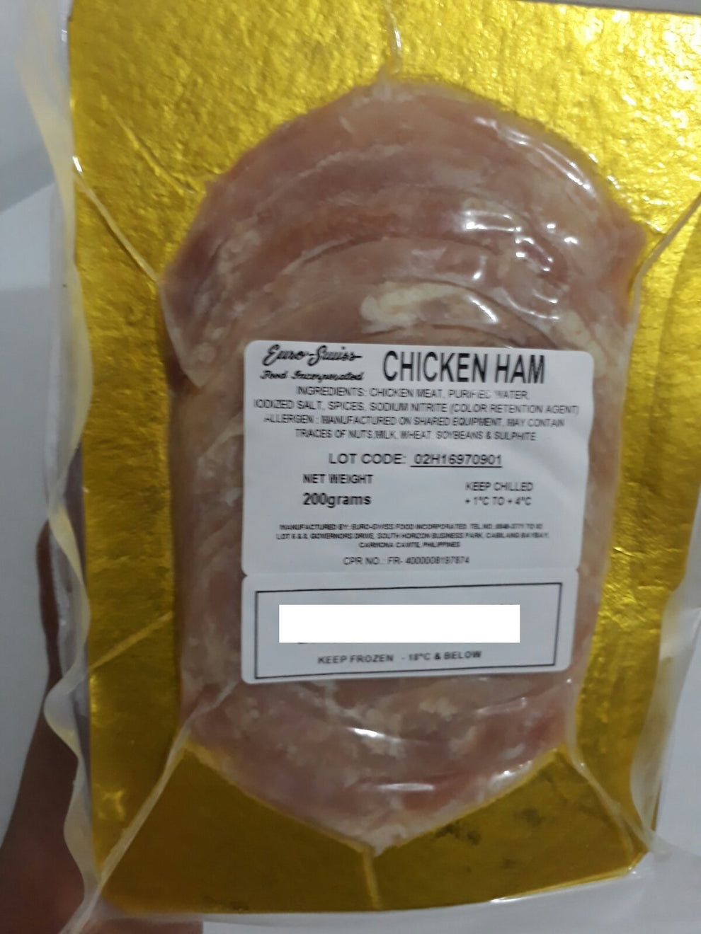 Euroswiss CHICKEN HAM 200G – PalawanOnline.ph