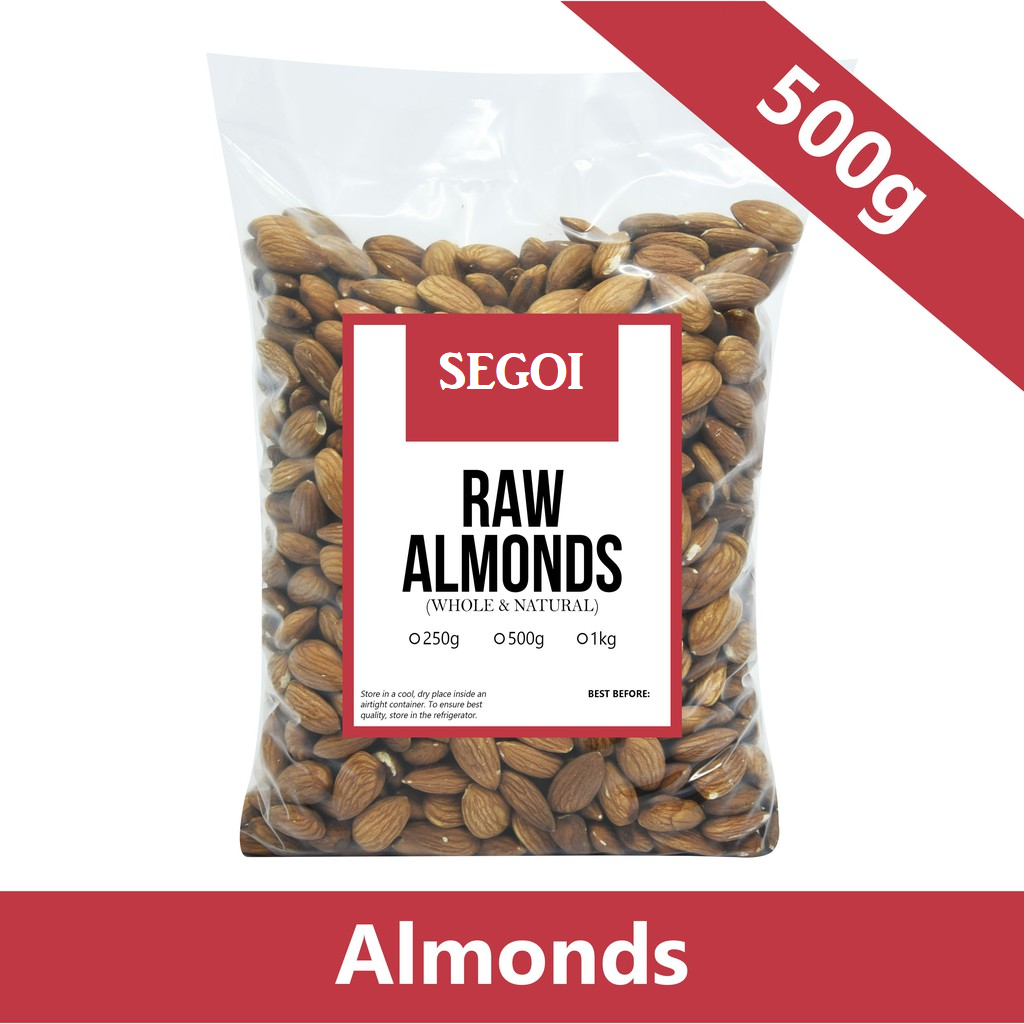 Segoi RAW ALMONDS NUTS 500g – PalawanOnline.ph